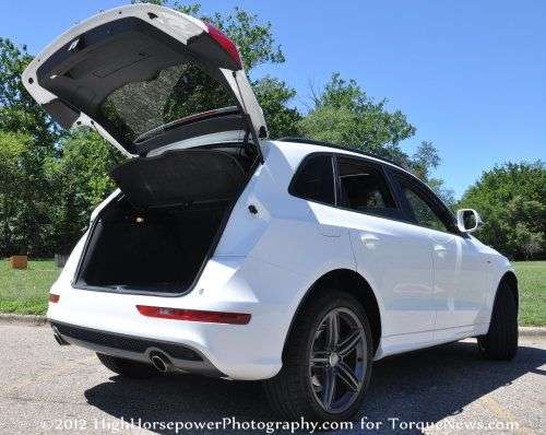 The 2012 Audi Q5 3.2 Prestige with the rear gate open | Torque News